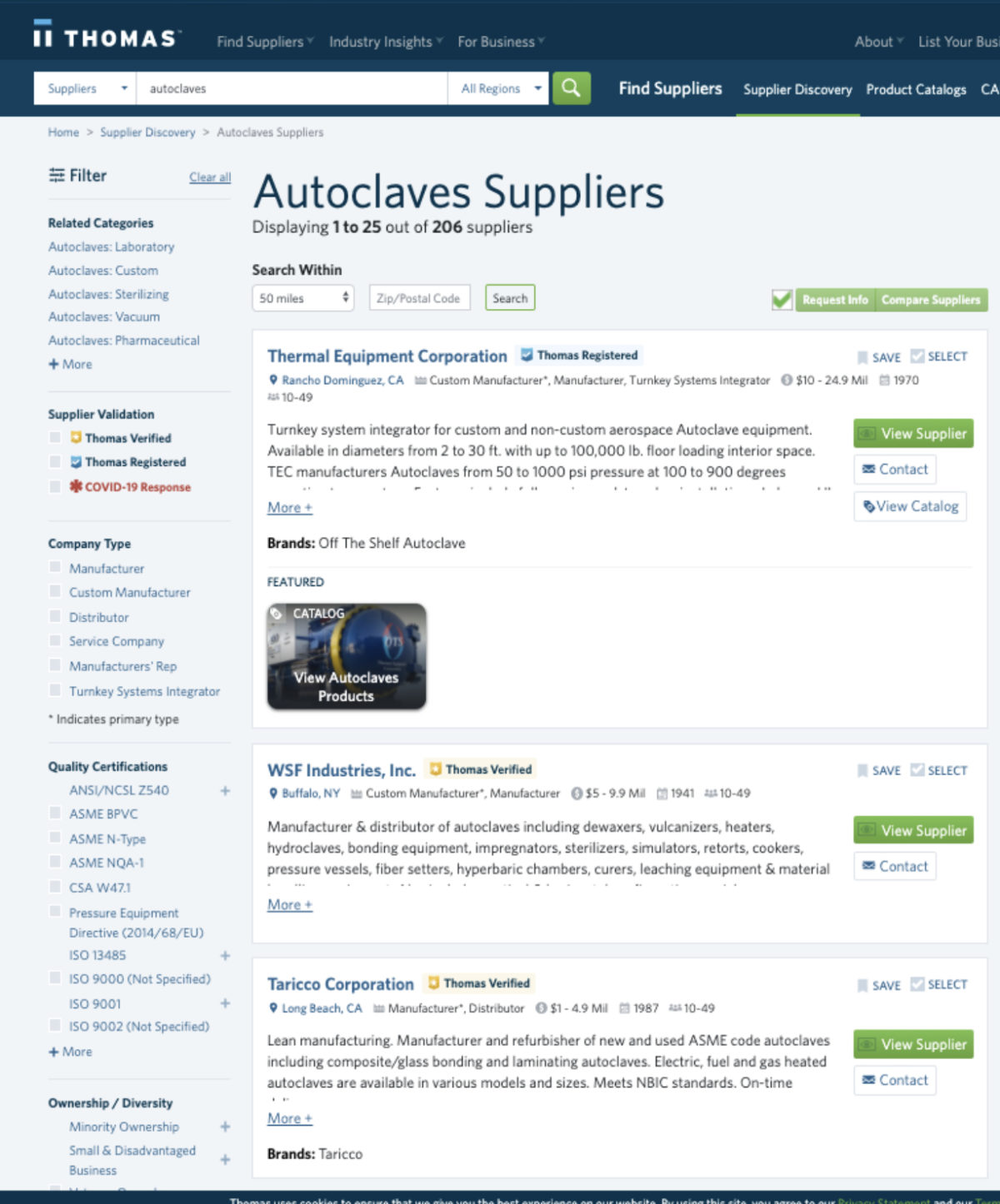 Industrial Sourcing Platform Showdown: Google vs Thomasnet - Tank Fab